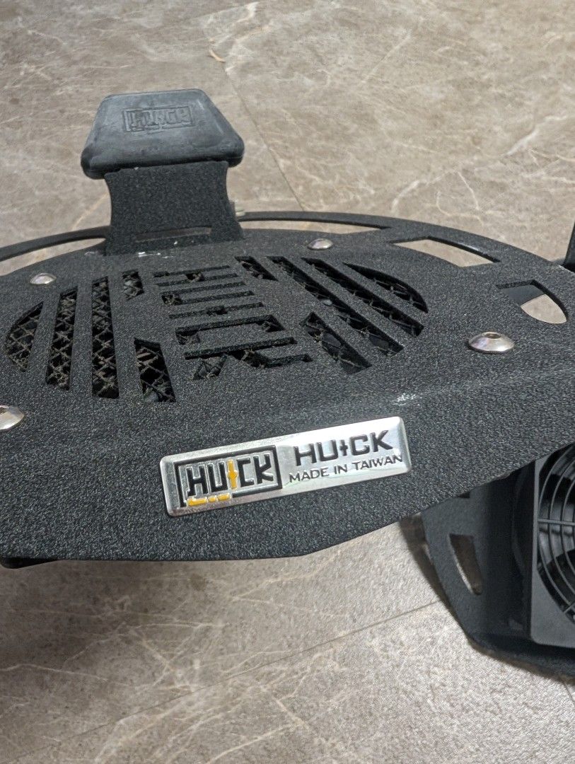 Huck Motorcycle Helmet wall mount rack with USB fan on Carousell