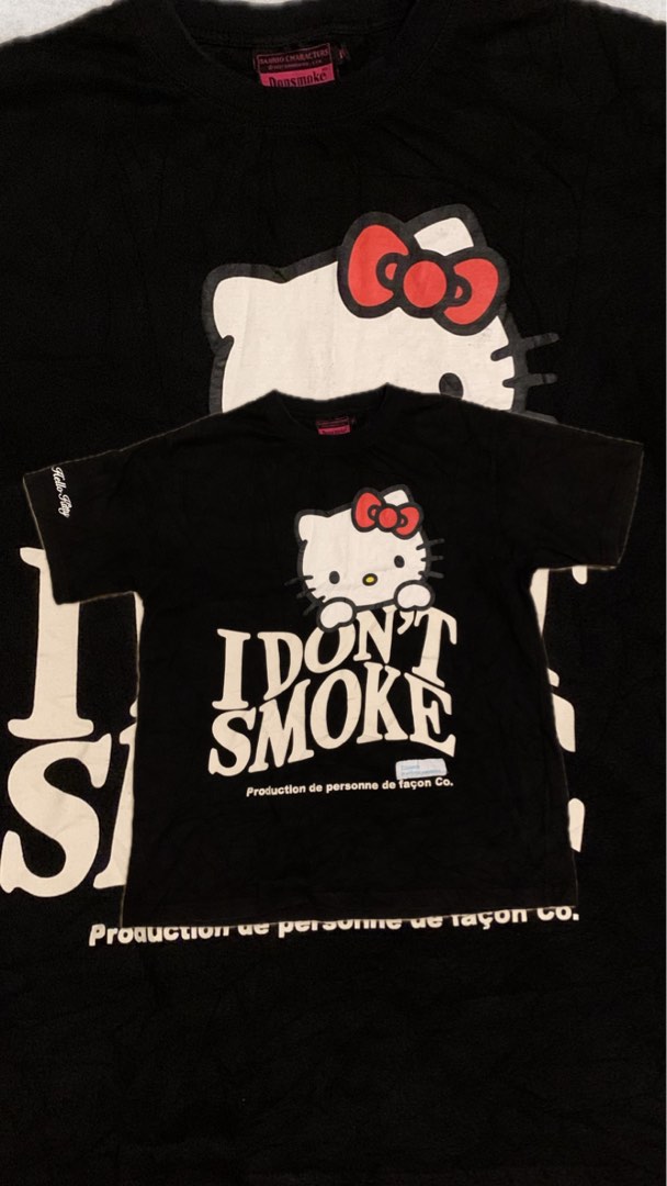 I DONT SMOKE HELLO KITTY, Men's Fashion, Tops & Sets, Formal Shirts on ...