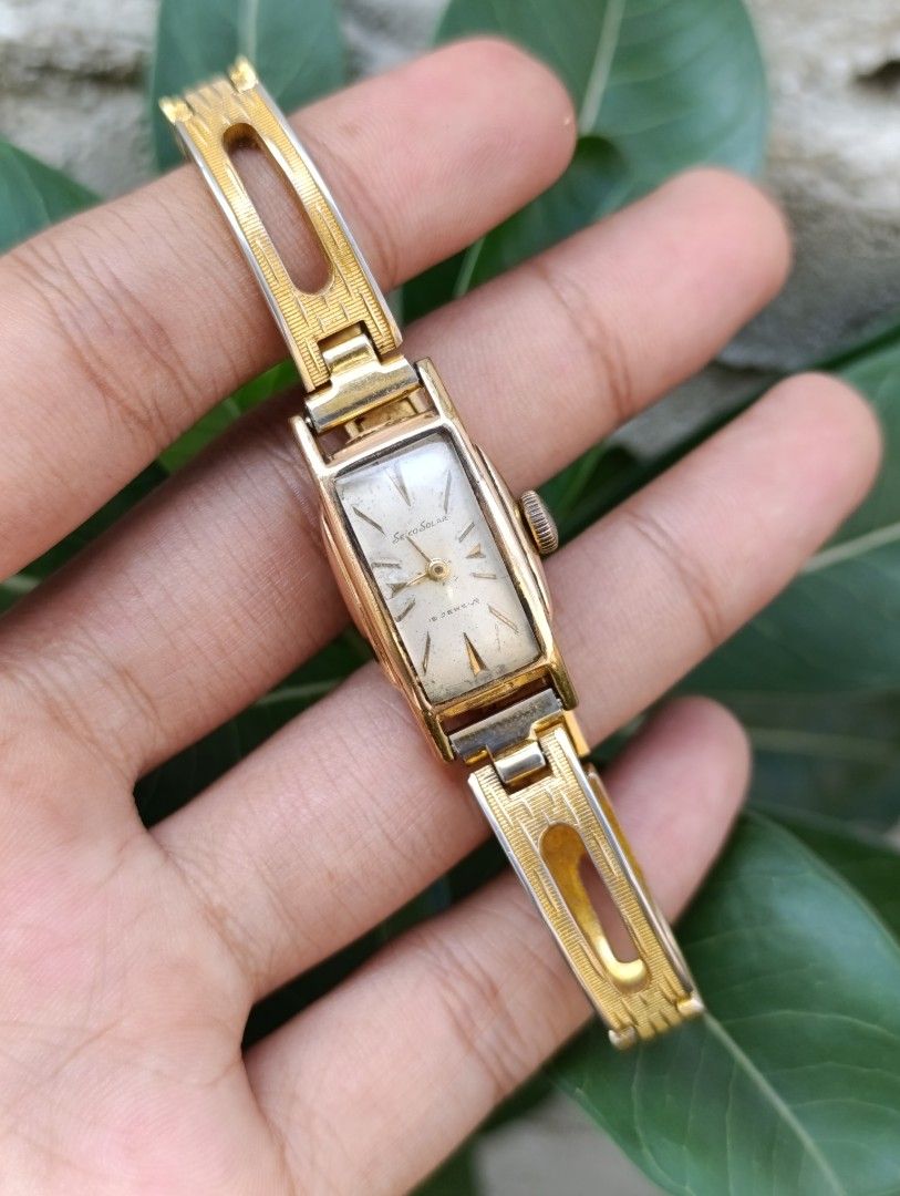 Jam Tangan Vintage Seiko Tank Art Deco 14K Gold Filled Full Original ...