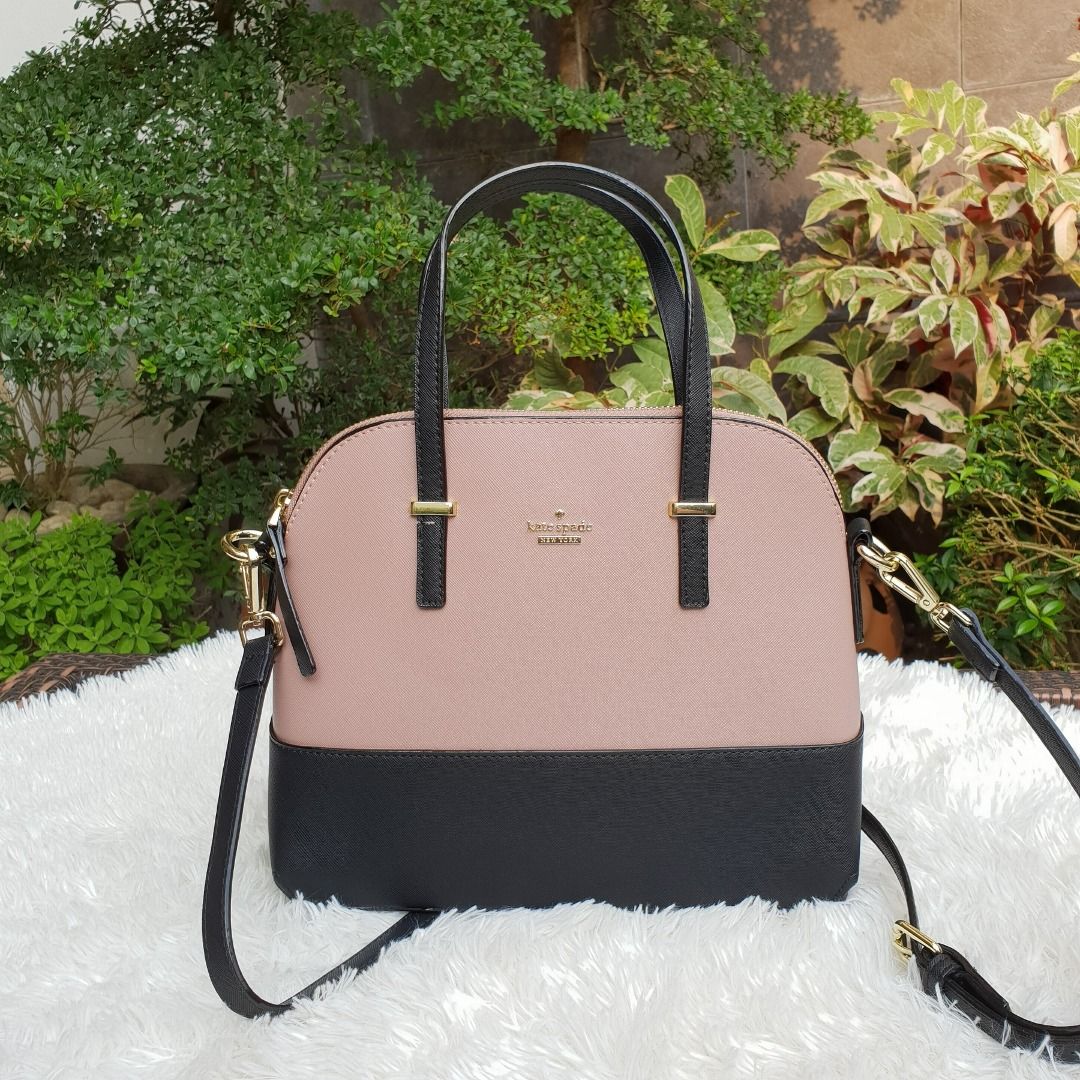 Kate Spade Maise Cedar Street Zip Top Handle Bag in Black / Pink ...