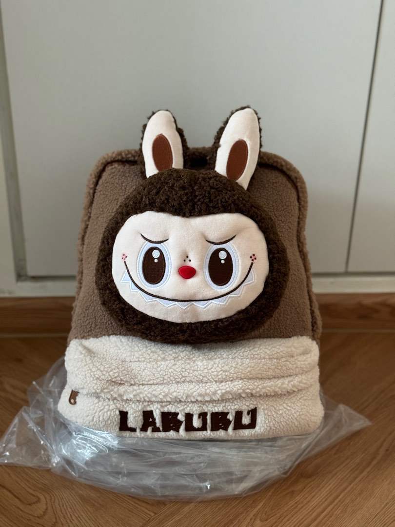 Labubu Berber Fleece Backpack, Women's Fashion, Bags & Wallets ...