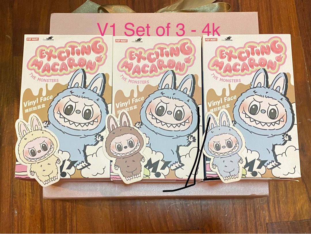 Labubu V1 Macaron Set of 3 Sealed Foil, Hobbies & Toys, Toys & Games on ...