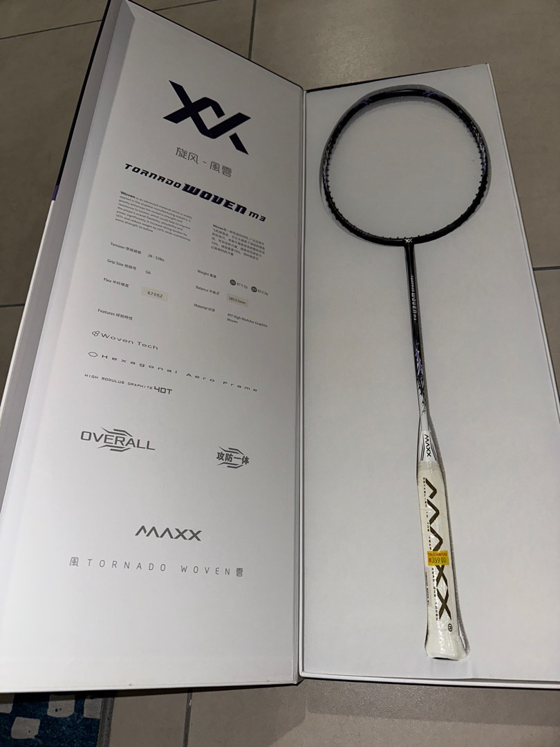MAXX TORNADO WOVEN M3, Sports Equipment, Sports & Games, Racket & Ball ...