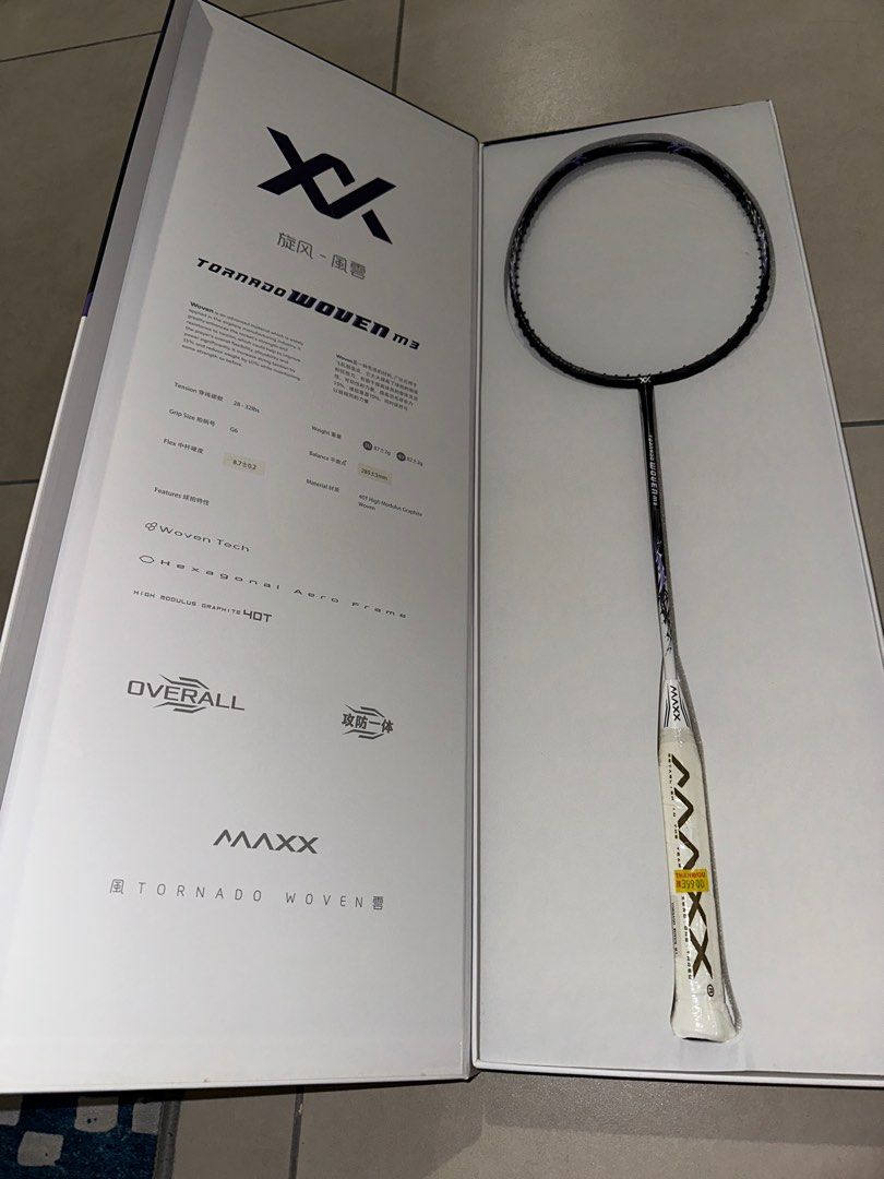MAXX TORNADO WOVEN M3, Sports Equipment, Sports & Games, Racket & Ball ...