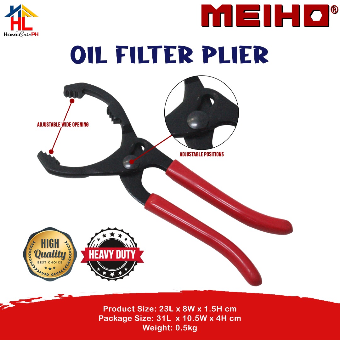Meiho Oil Filter Plier 10 inches, Commercial & Industrial, Industrial ...
