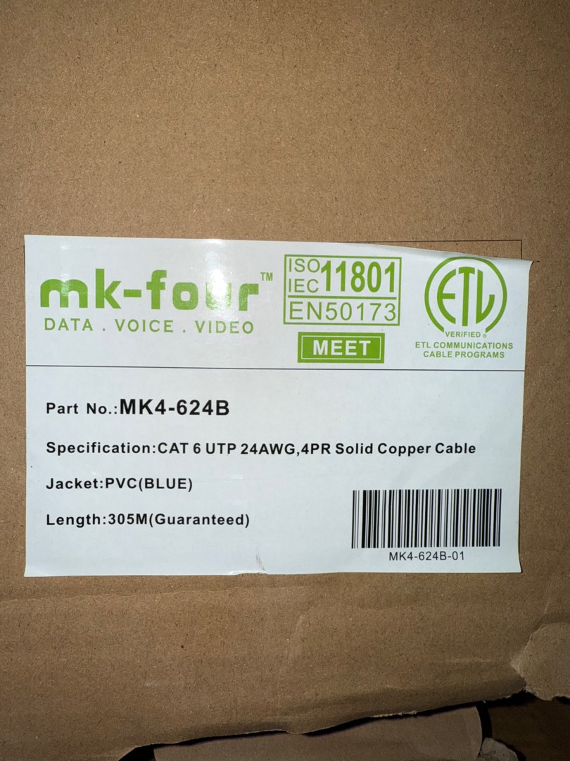 MK-four. Cat.6. Cable. 200 meter, TV & Home Appliances, TV & Entertainment, Media Streamers ...