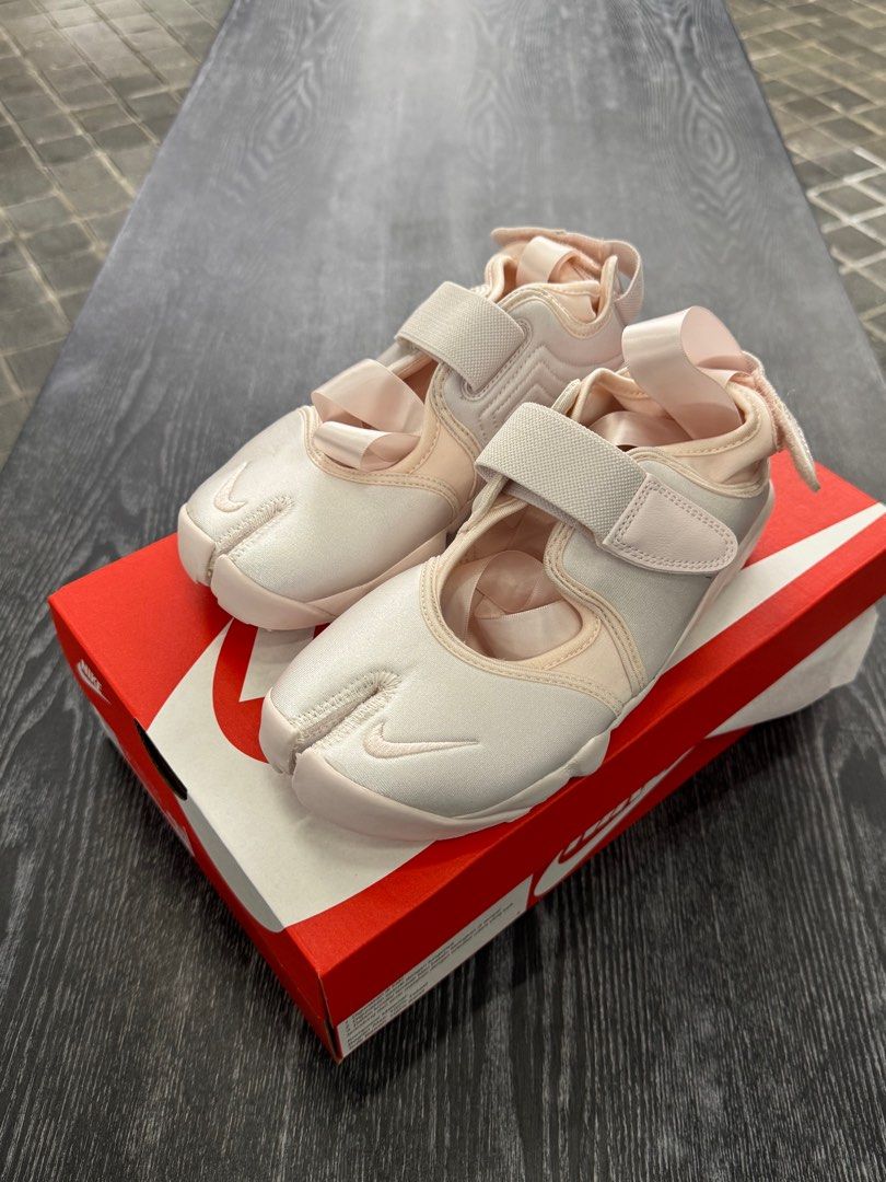 Nike Air Rift Special Edition Soft Pink Ribbon Tabi Shoes, Fesyen ...