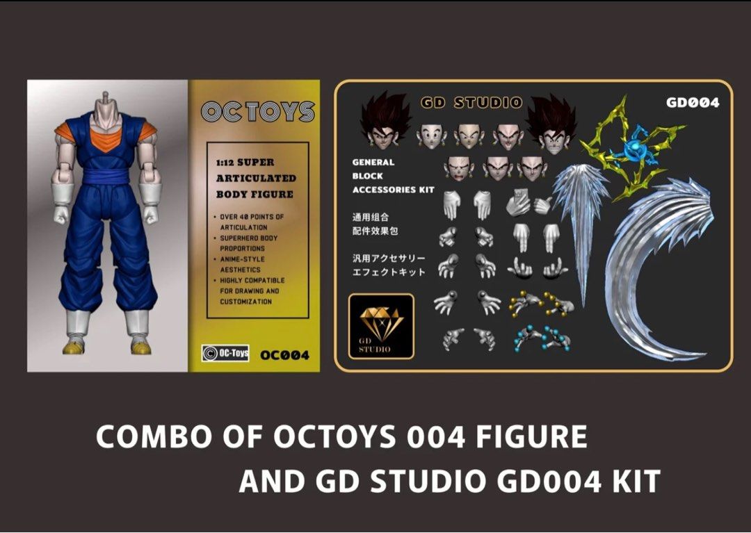 OC TOYS X GD Studio SHF Dragonball Vegito Figure, Hobbies & Toys, Toys ...