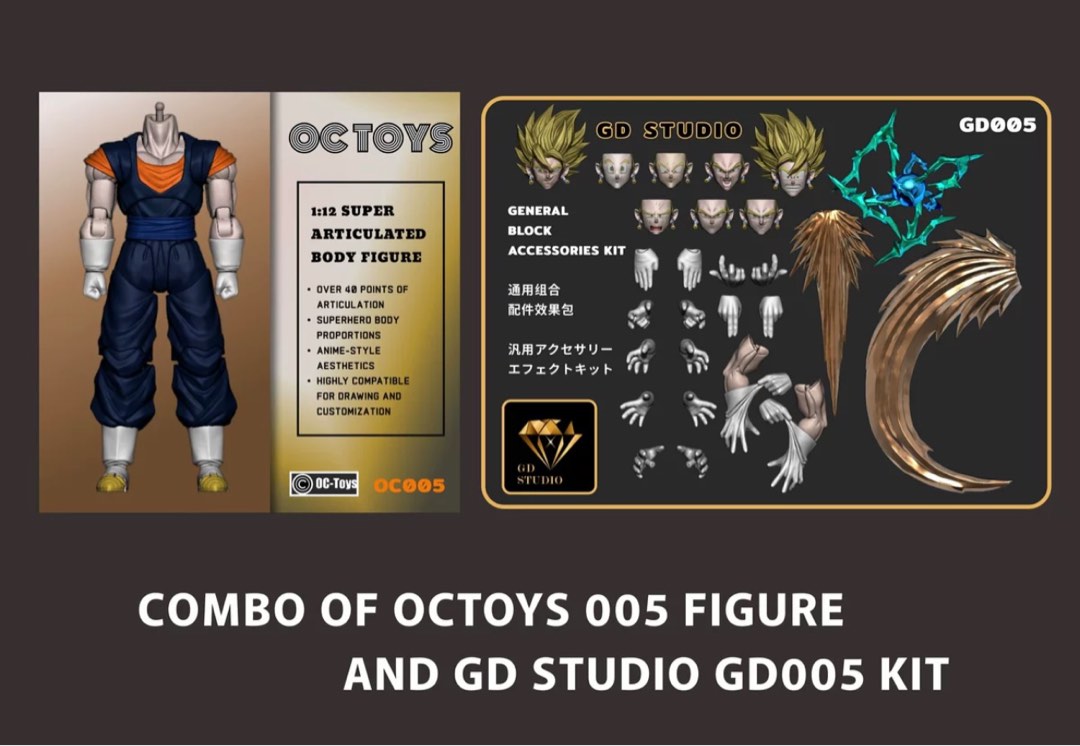 OC TOYS X GD Studio SHF Dragonball Vegito Figure, Hobbies & Toys, Toys ...