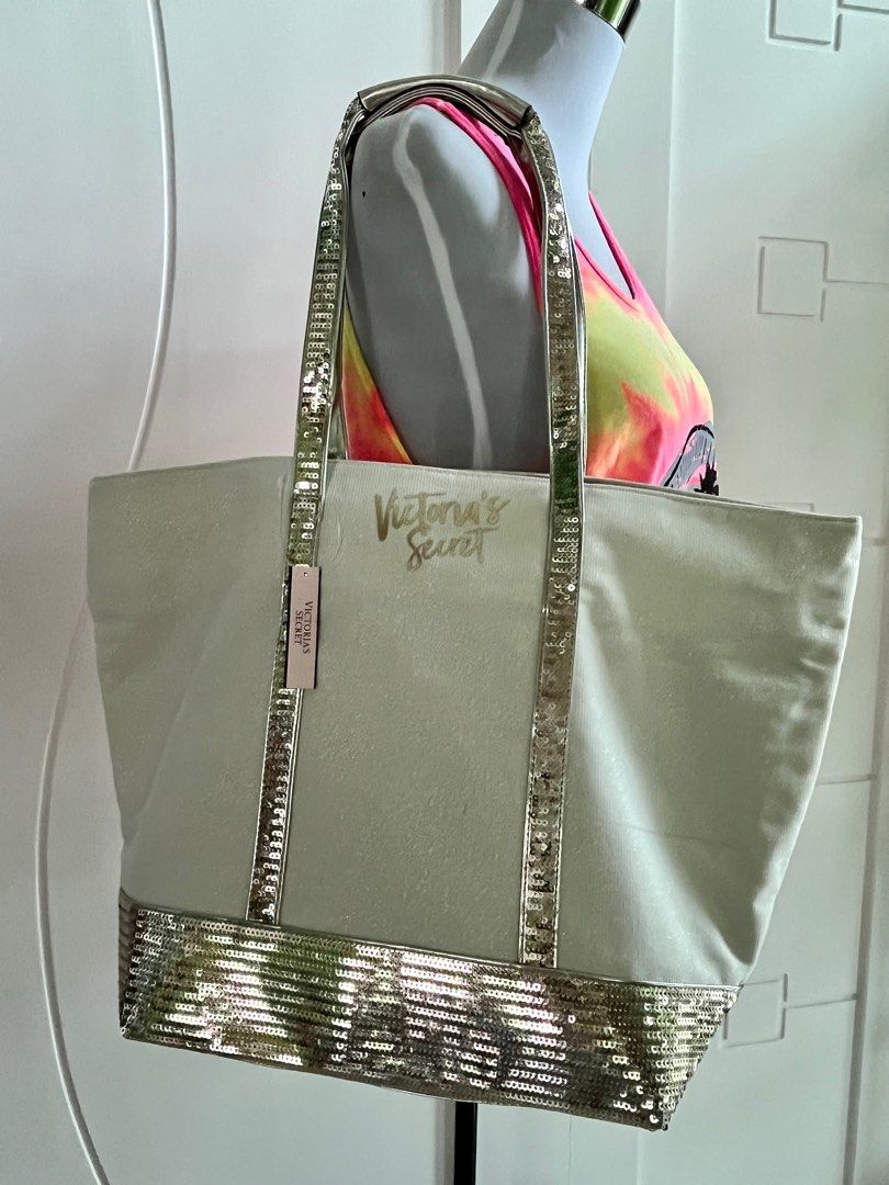 Original Victoria Secret Bling White Sequin Sparkle Bag - #labusell ...
