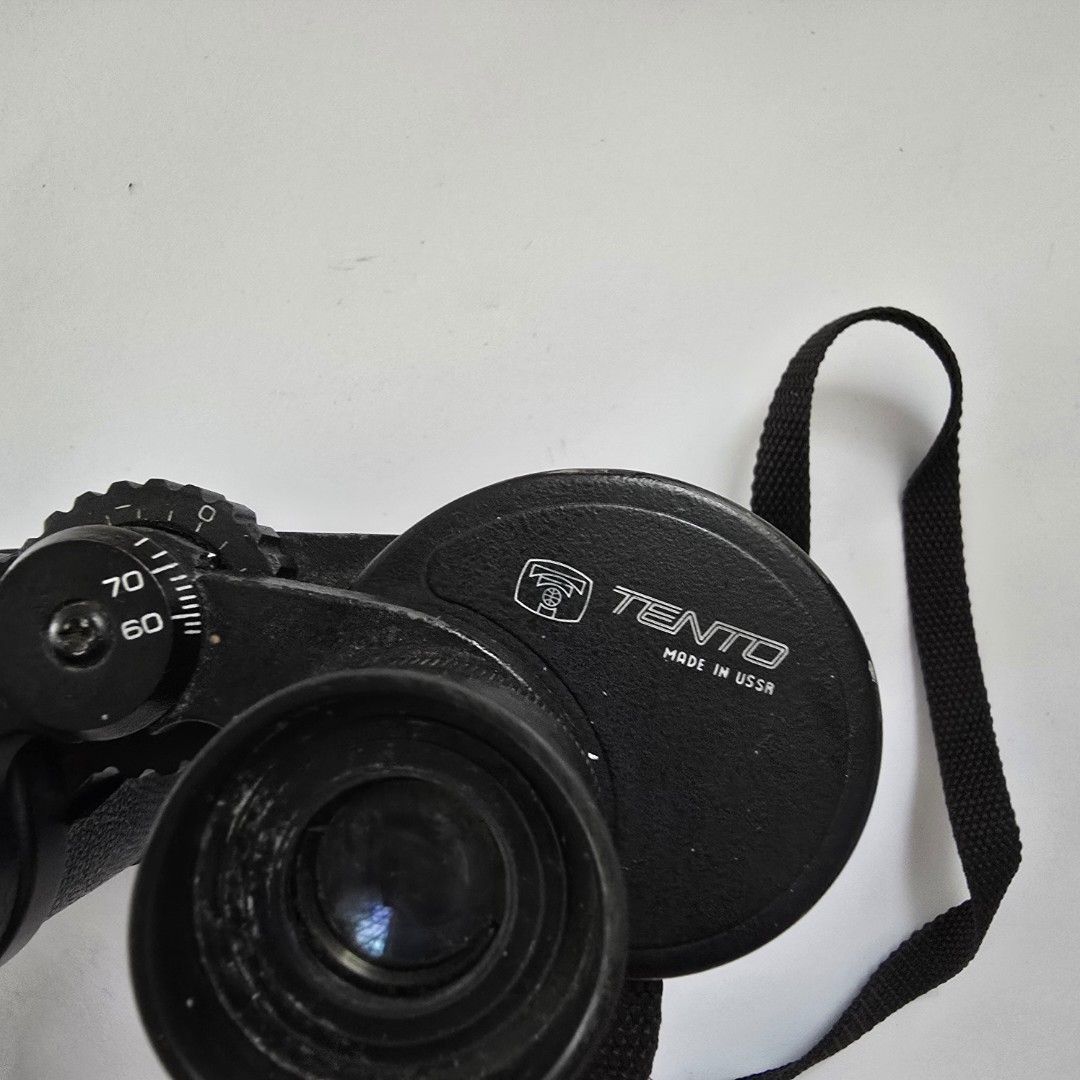 ORIGINAL Vintage Soviet Russian BIG Binoculars BPC 7x35 TENTO with case ...