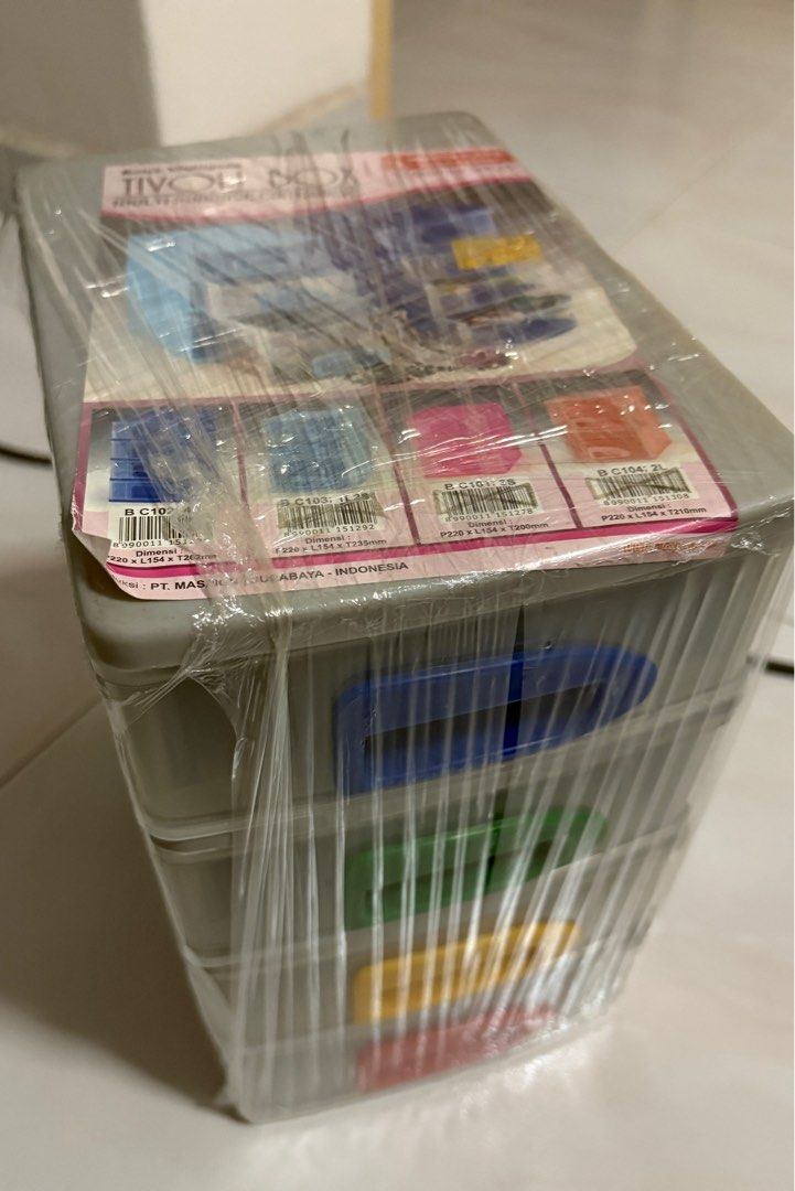 Plastic drawer stack (4 drawers, 22*15.4*26.2cm), Furniture & Home ...