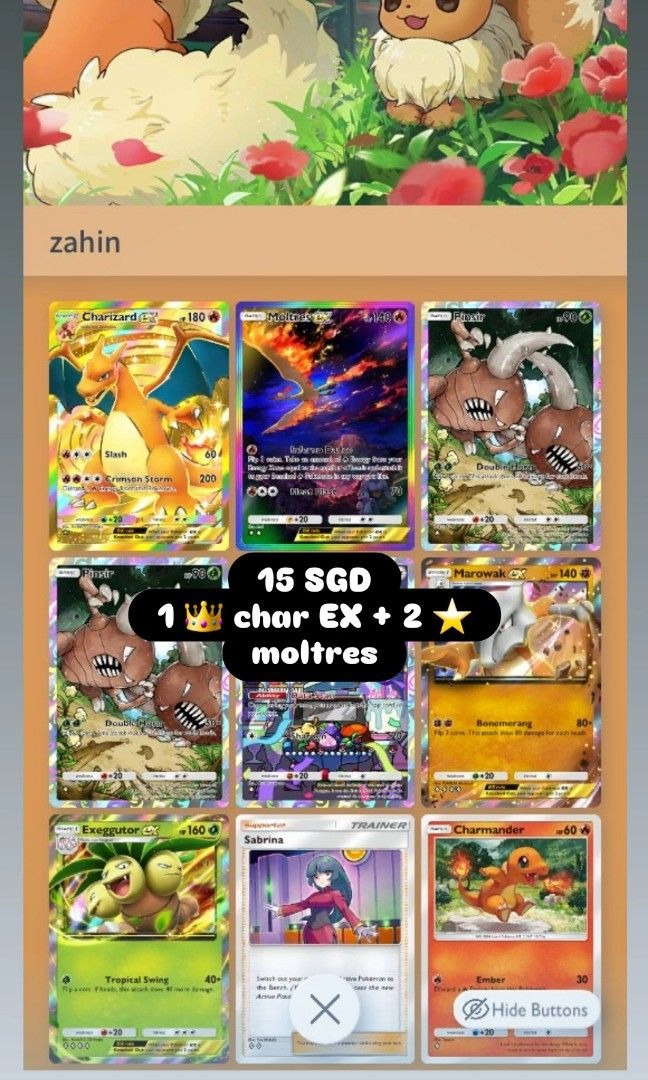 Pokemon TCG Pocket CROWN CHARIZARD EX + AA MOLTRES EX, Video Gaming ...