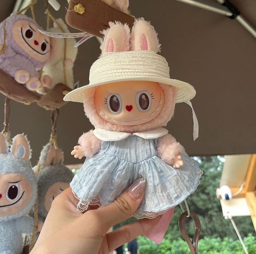 Pop Mart Labubu Mokoko The Blue Diamond 18cm Plush Bag Charms, Hobbies ...