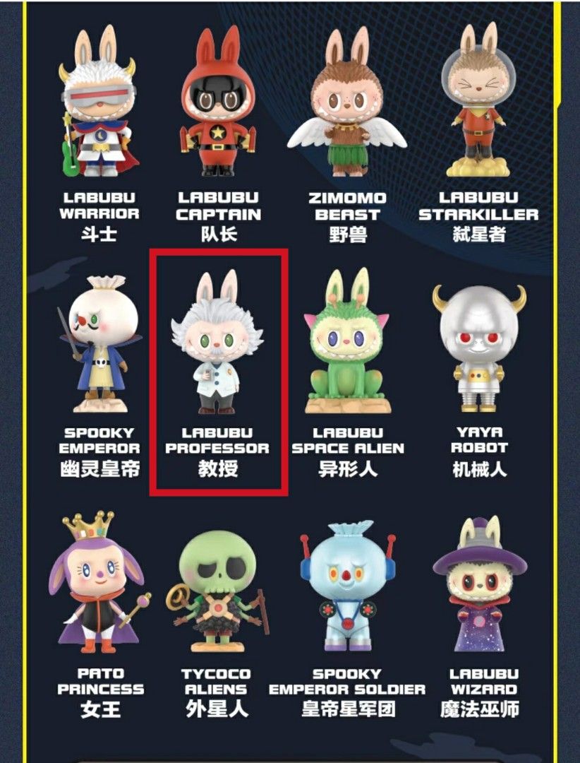 POPMART LABUBU精靈宇宙大冒險系列盲盒 LABUBU PROFESSOR 教授 全新開盒未拆袋, 興趣及遊戲, 玩具 & 遊戲類 ...