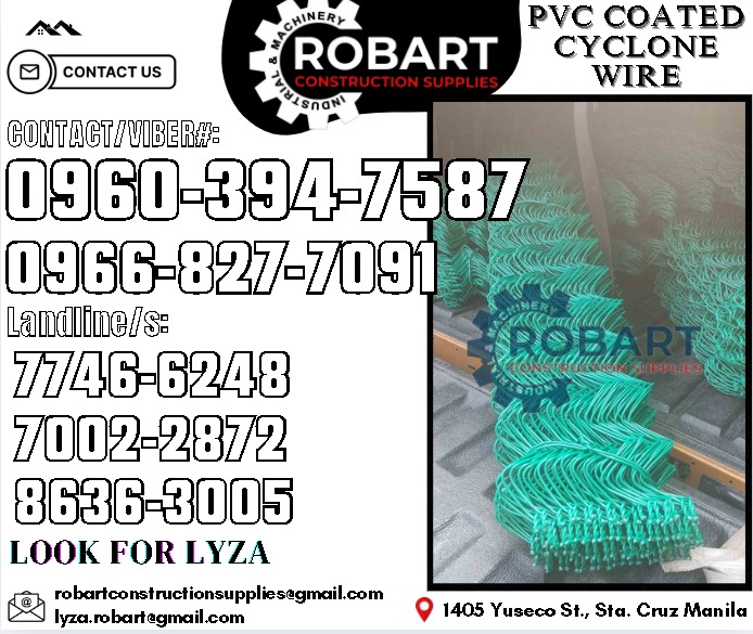 PVC Coated Cyclone Wire, Commercial & Industrial, Construction Tools ...