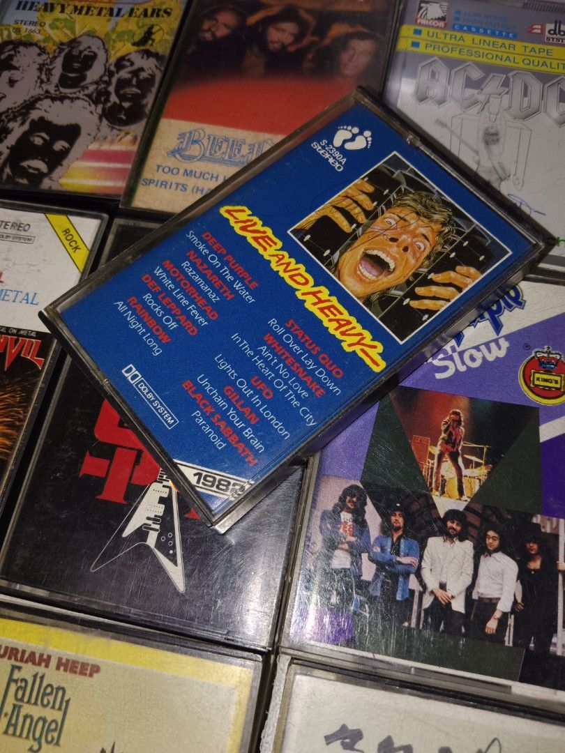 Rare Vintage Bootleg Cassette Keset Live and Heavy Rock Compilation ...