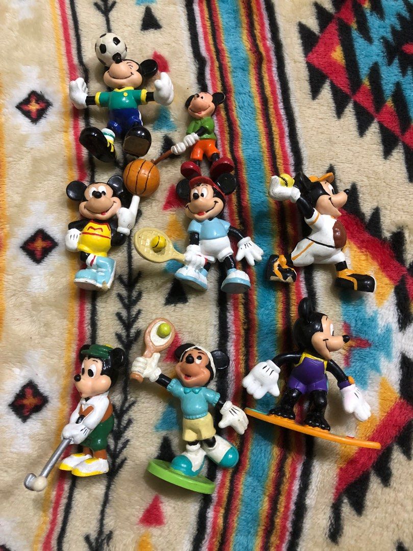 Rare vintage set of mickey mouse collectible vinyl figurines, Hobbies ...