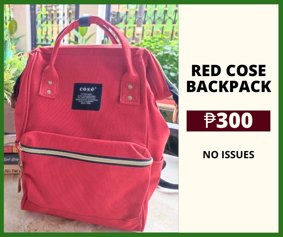 RED COSE BACKPACK, Women's Fashion, Bags & Wallets, Backpacks on Carousell