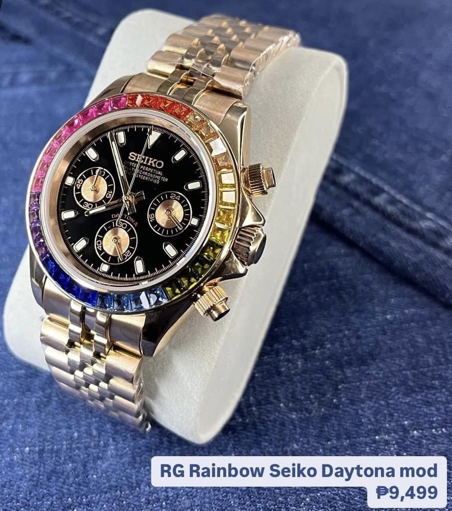 RG Rainbow Seiko Daytona Mod, Men's Fashion, Watches & Accessories ...