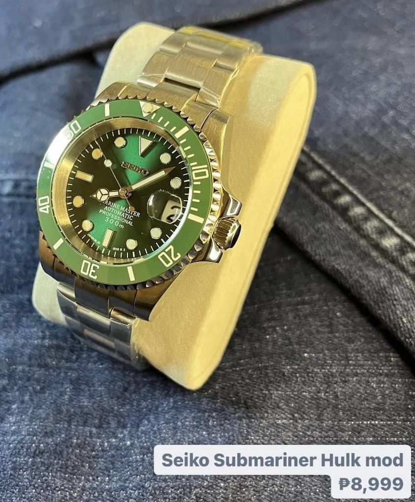 Seiko Submariner Hulk Mod, Men's Fashion, Watches & Accessories ...