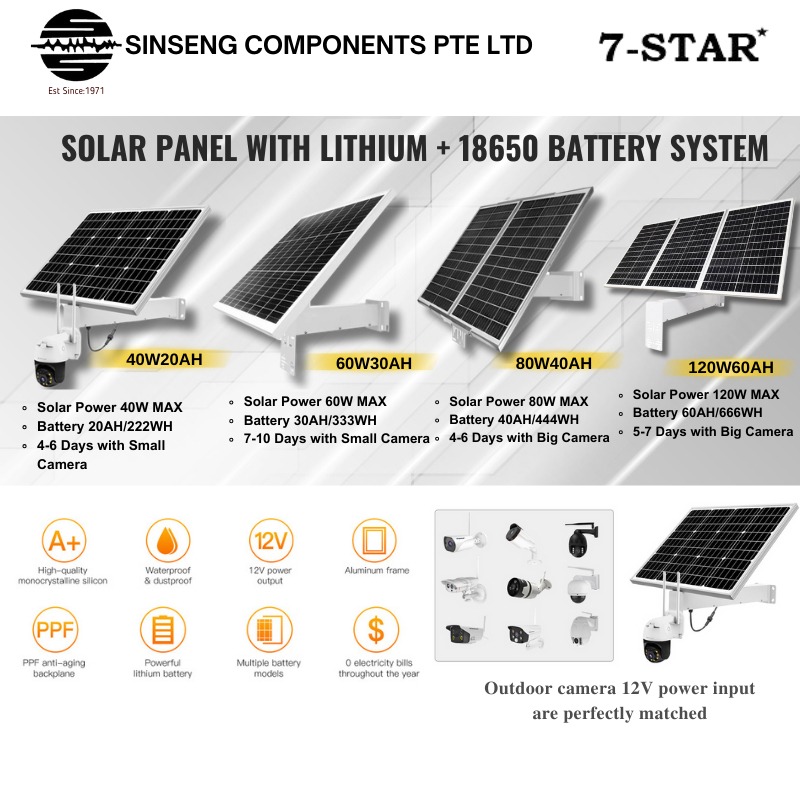 7-STAR* VS 40W-120W Industrial Grade Solar Panel Battery System for ...