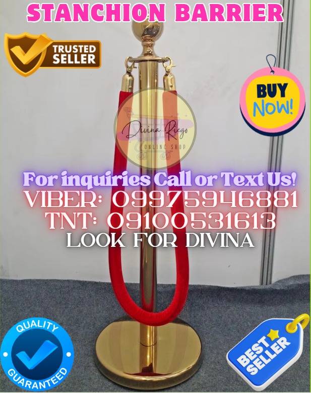 Stainless Steel Stanchion Post Red Carpet Ropes and Poles Gold ...