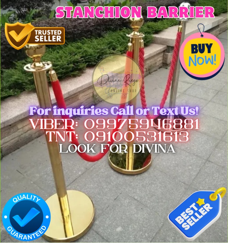 Stand Barrier Post Stanchions Rope, Commercial & Industrial, Industrial ...