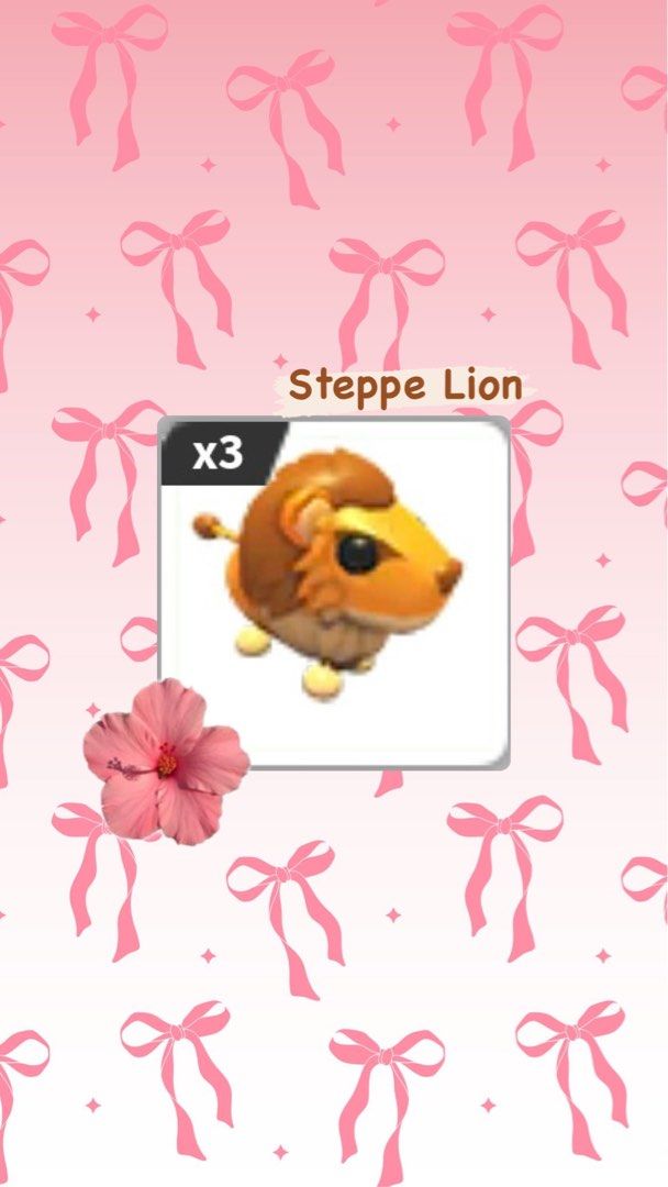 Steppe Lion Adopt Me, Video Gaming, Video Games, Others on Carousell