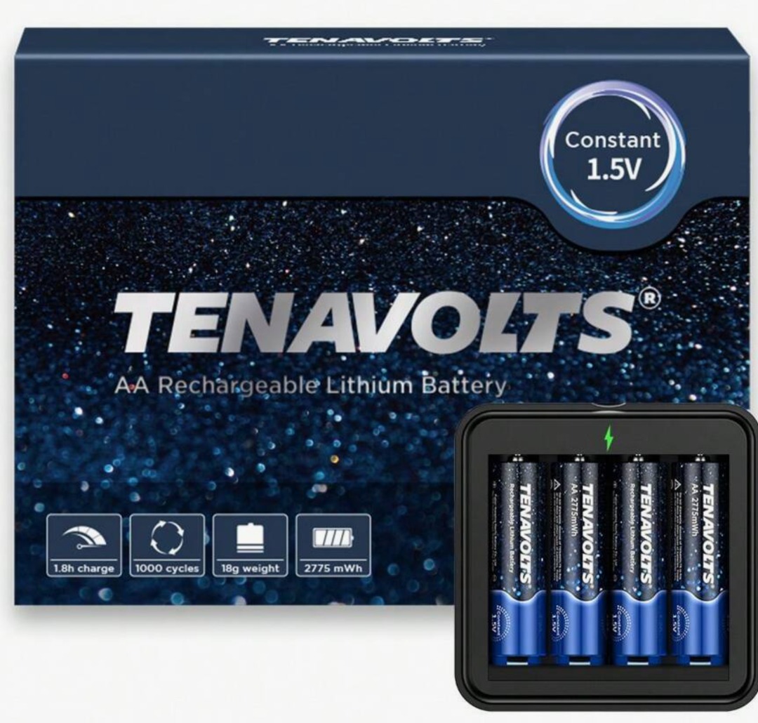 Tenavolts AA & AAA rechargeable battery 1.5V multiple opened sets avail ...