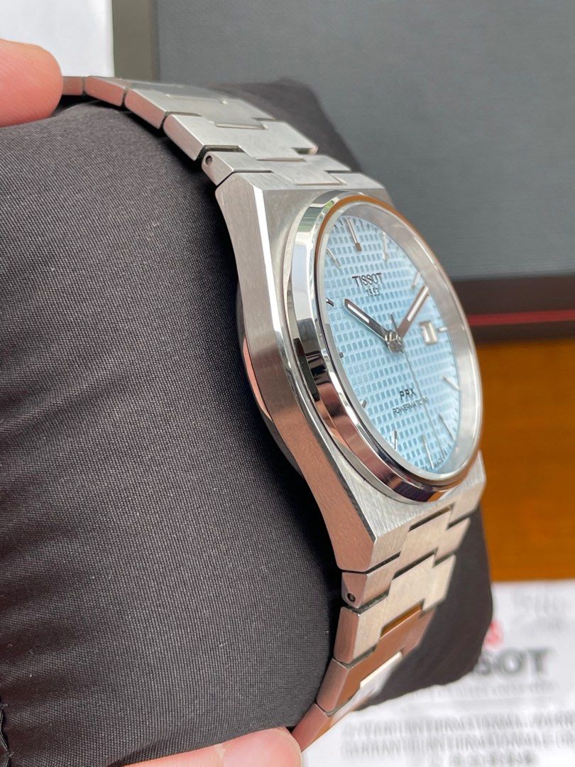 Tissot PRX - Powermatic 80 Ice Blue Waffle Dial - 40mm, Luxury, Watches ...