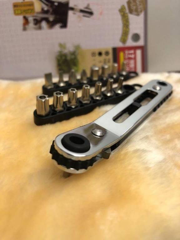 Ultra Low Profile Mini Ratchet Wrench Close Quarters Screwdriver Set ...