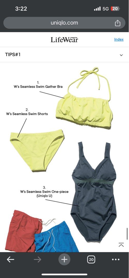 uniqlo u seamless swim bikini, Women's Fashion, Swimwear, Bikinis ...