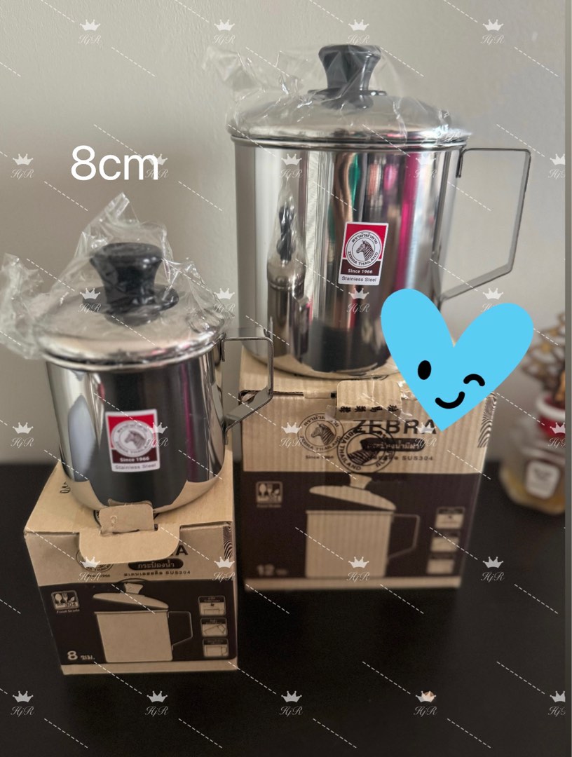Zebra Stainless steel SUS304 Mug With Lid (8cm), Furniture & Home ...