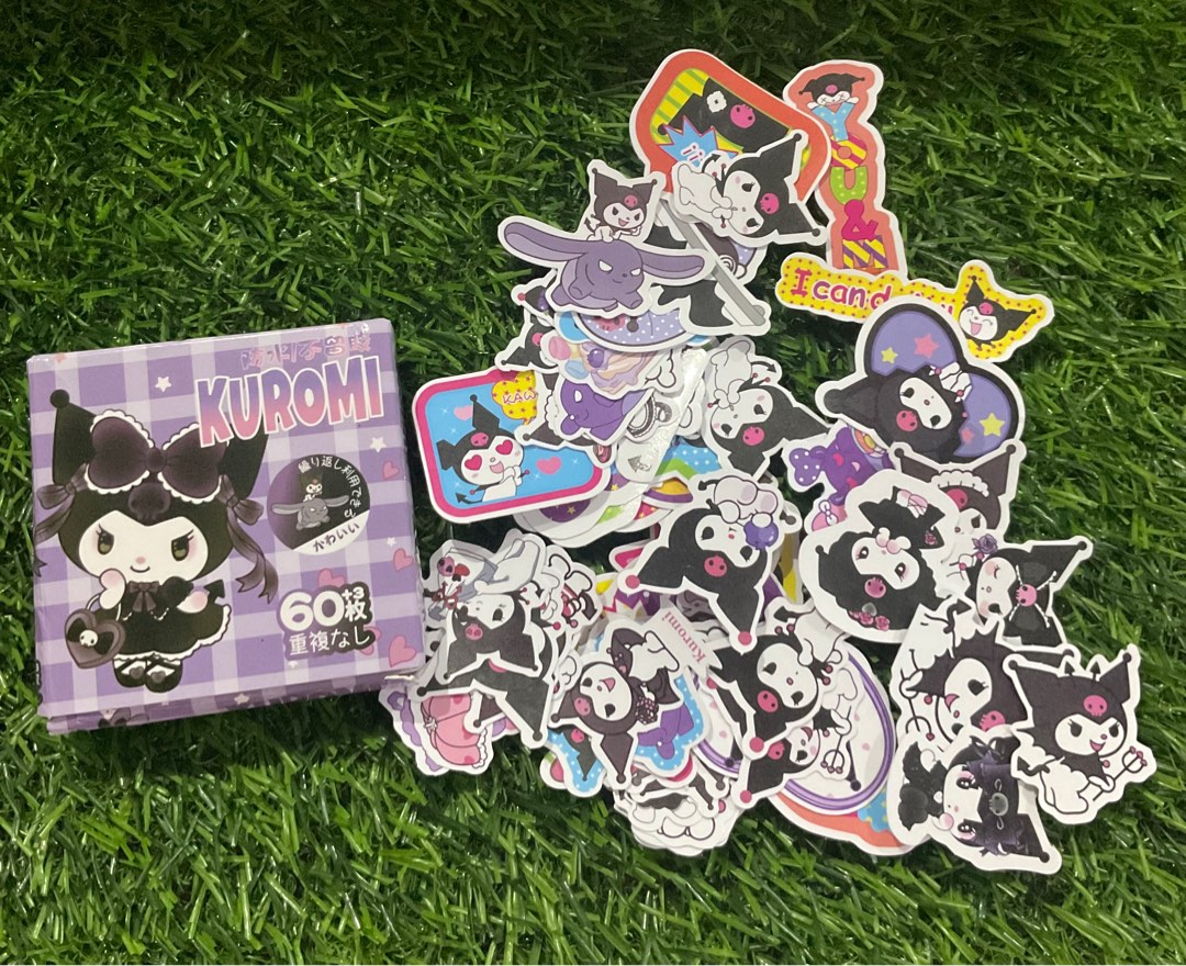 A50 Kuromi Sanrio Stickers Waterproof PVC Paper Sticker 58pcs inside the box - P100.00 Take All ...