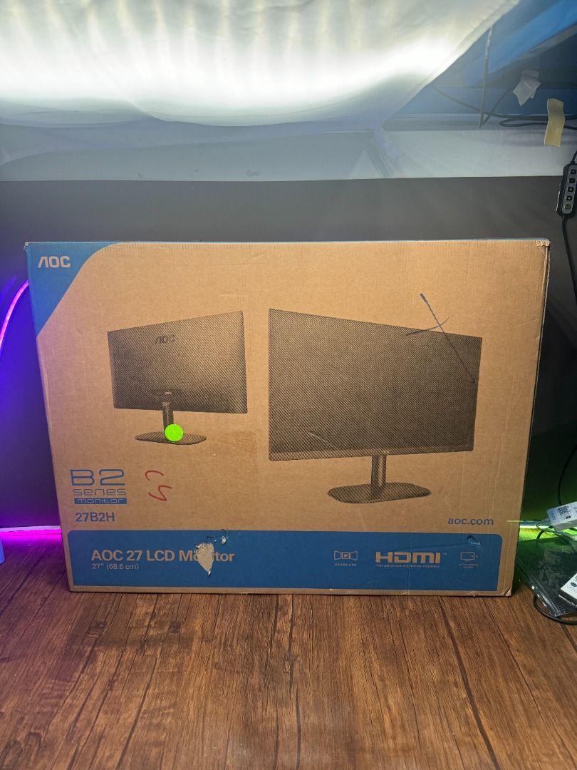 全新未拆封 AOC 27吋 全高清顯示器 LED IPS FHD 型号：27B2H 熒幕 Monitor/1920x1080 窄邊框/電子熒幕 ...