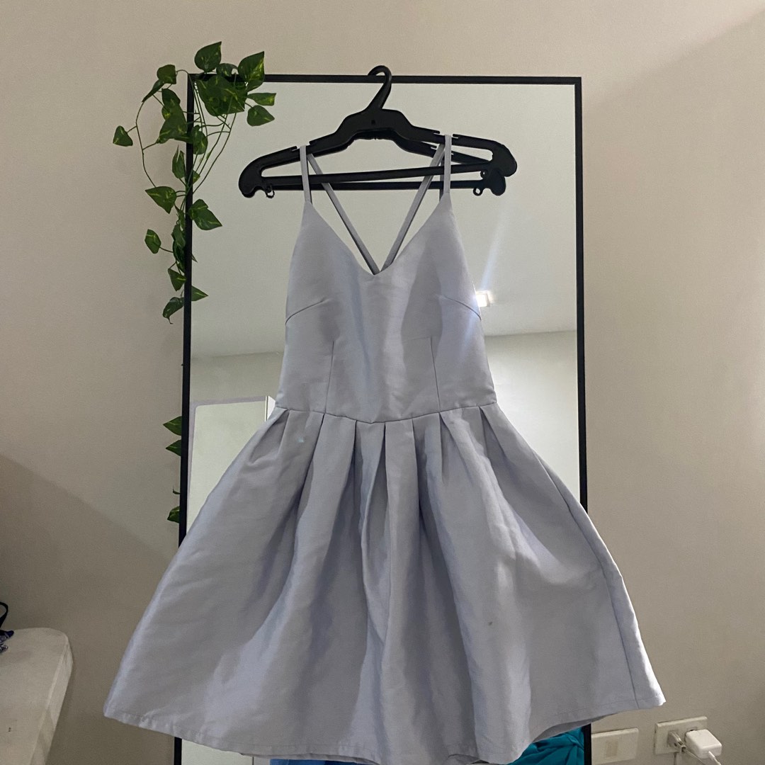 BRAND NEW Beryl low back dress light gray, Women's Fashion, Dresses ...