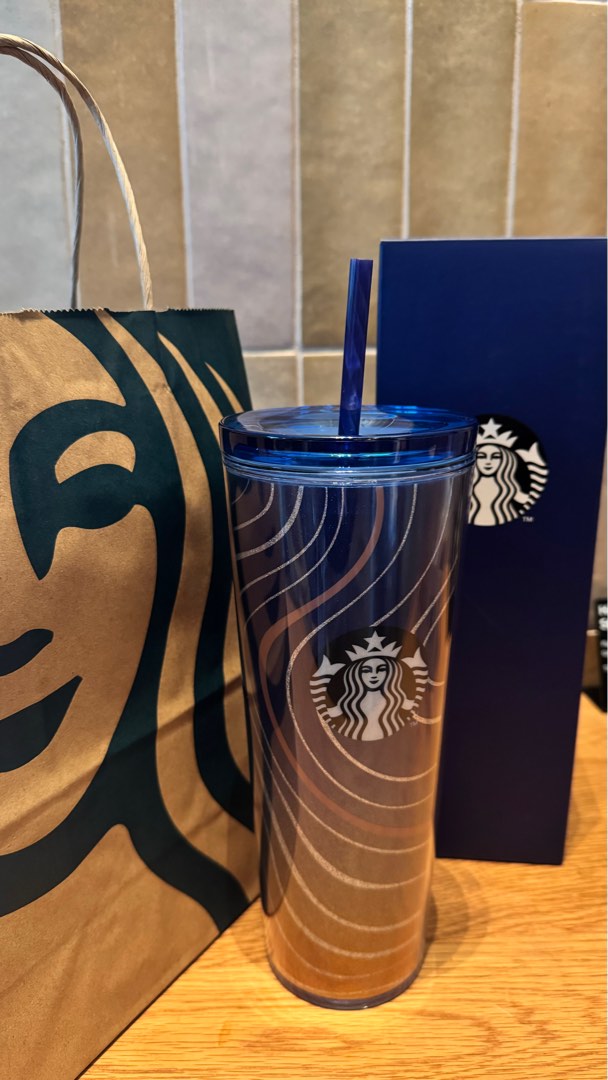 Brandnew Starbucks Indigo Cold Cup 2024, Furniture & Home Living ...