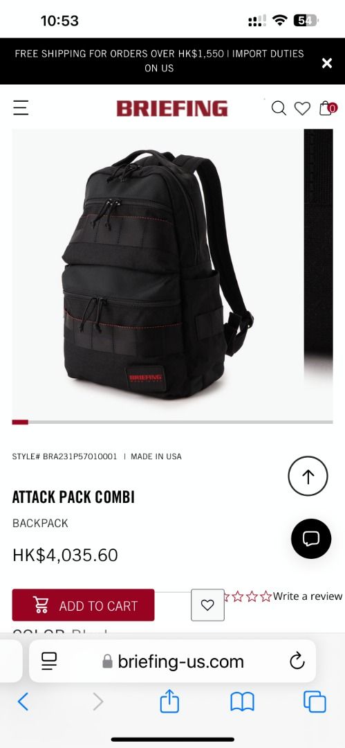 Briefing attack pack combi backpack made in USA with tote and shopping ...