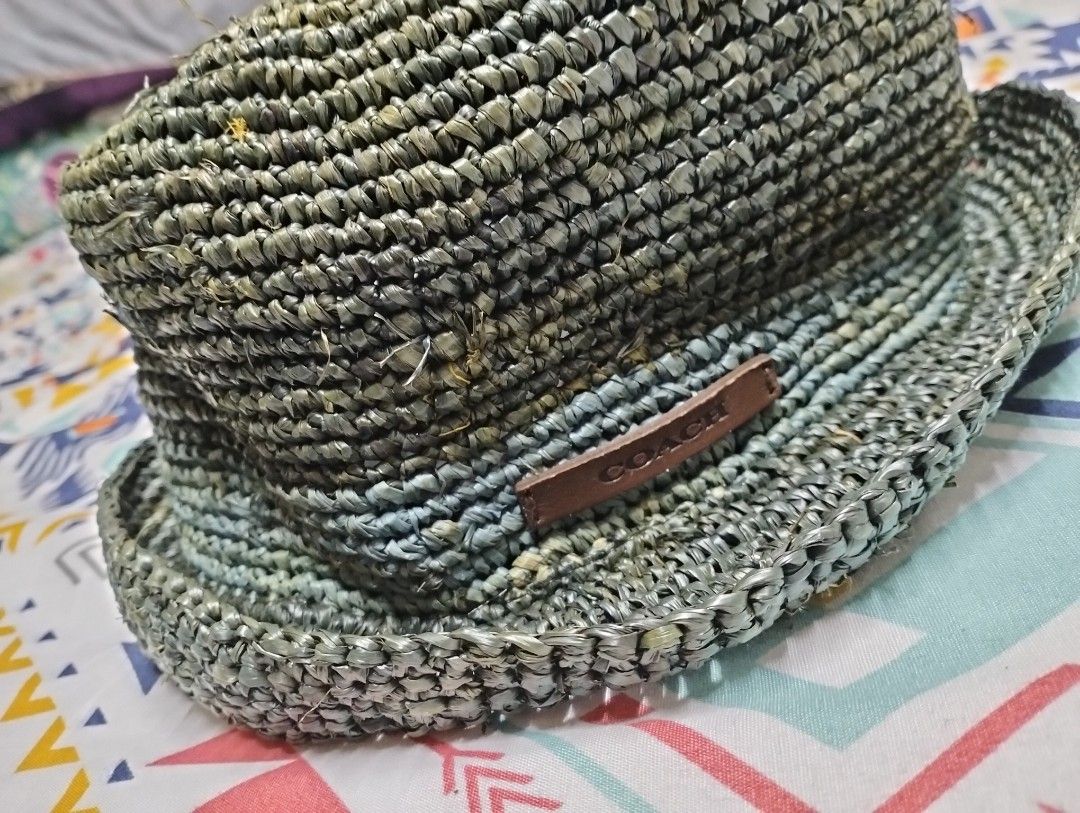 Coach paper straw fedora, Men's Fashion, Activewear on Carousell
