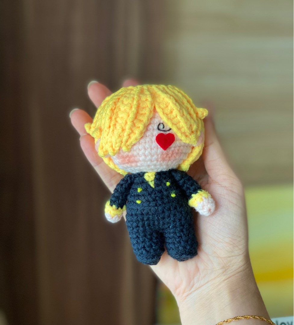 Crochet Sanji One Piece, Hobbies & Toys, Stationery & Craft, Handmade ...