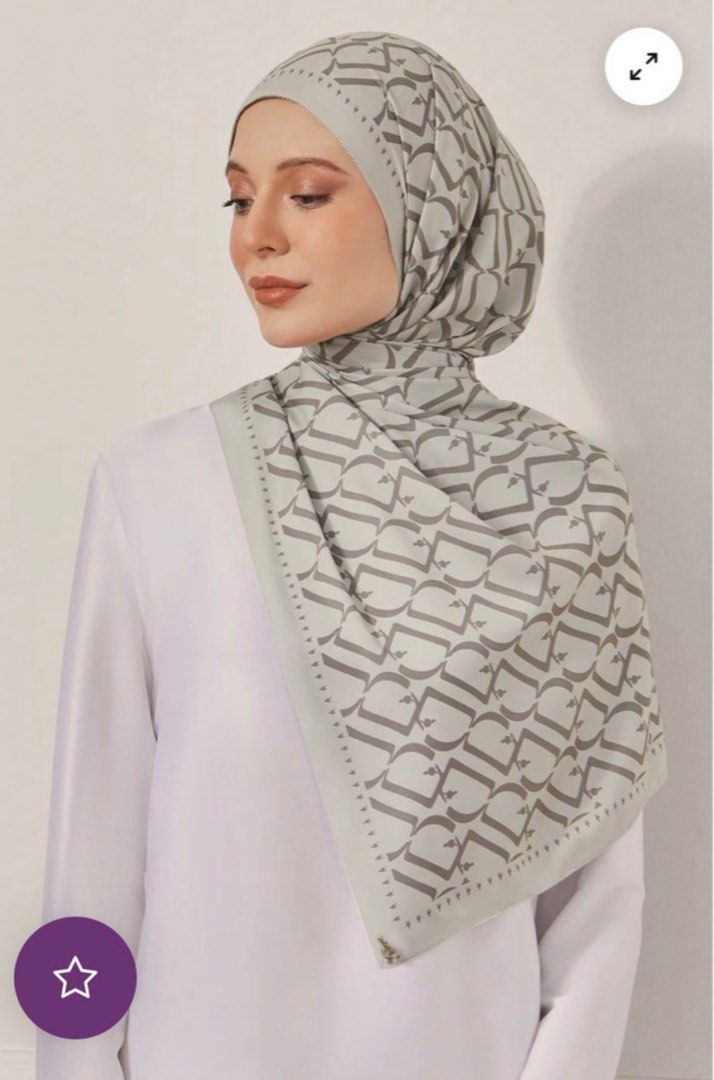 D Monogram dUCk shawl in espresso macchiato, Women's Fashion, Muslimah ...