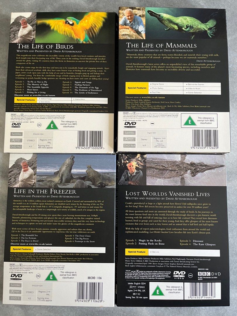 David Attenborough Life DVDs set, Hobbies & Toys, Music & Media, CDs ...