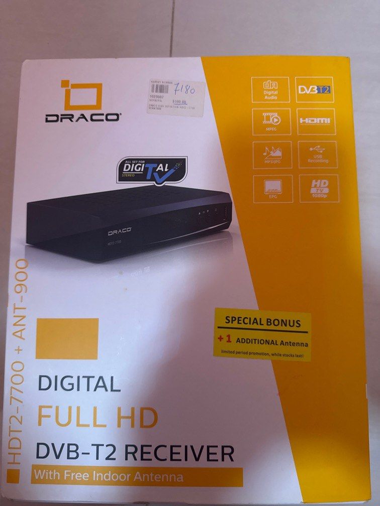 Draco Digital Full HD DVB-T2 Receiver on Carousell