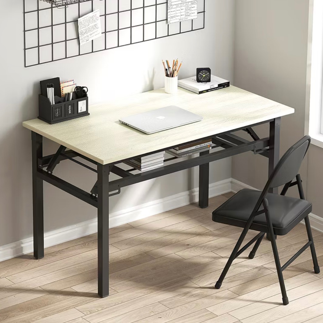 Durable Foldable Computer Table | Sturdy Metal Frame Double Layered ...