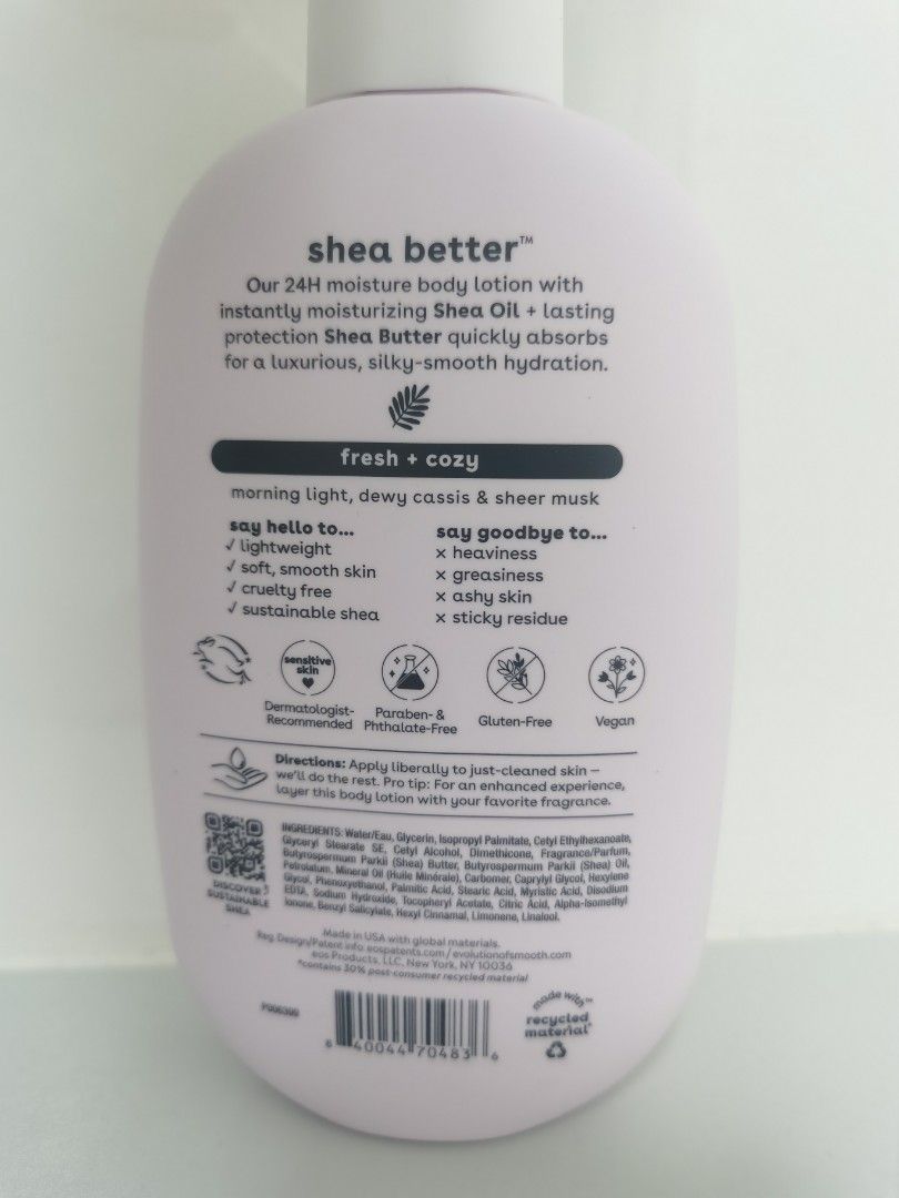 現貨 EOS (Evolution of Smooth) Body lotion 473ml ️ Fresh & Cozy Body ...