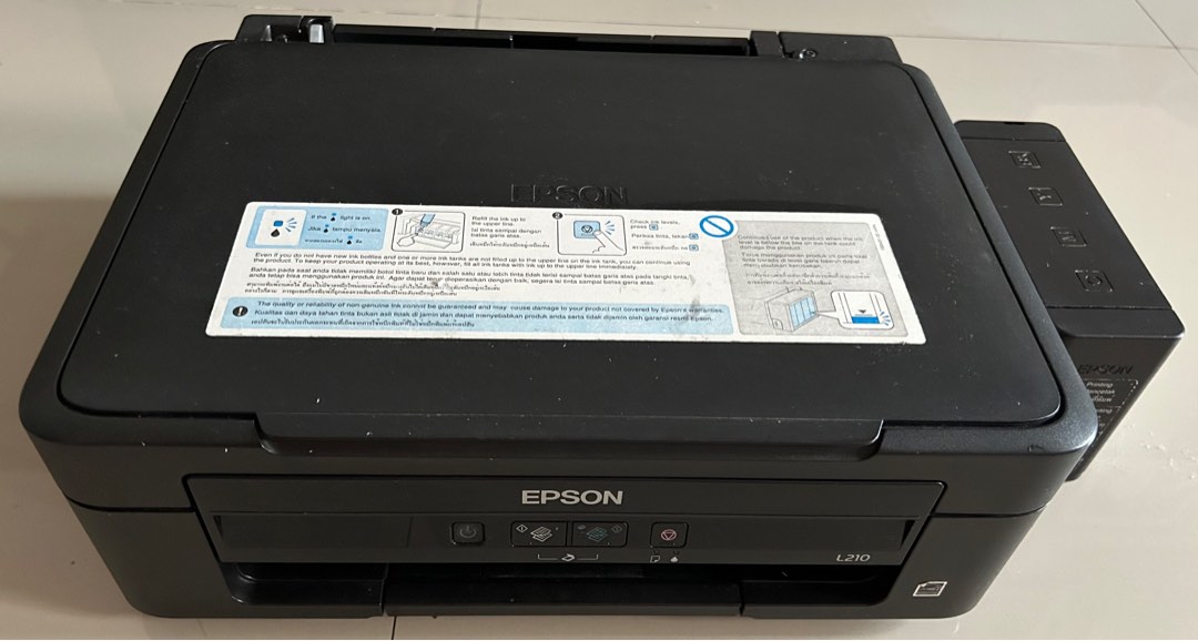 EPSON L210 Ink Tank Printer (Printer and Scanner), Computers & Tech ...