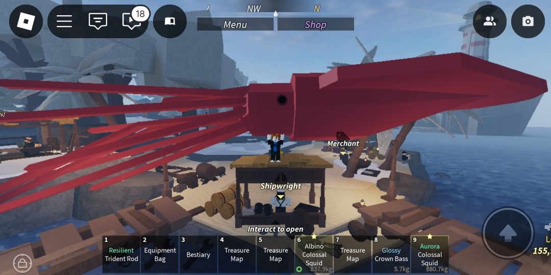 FISCH Roblox Colossal Squid, Video Gaming, Gaming Accessories, Game ...