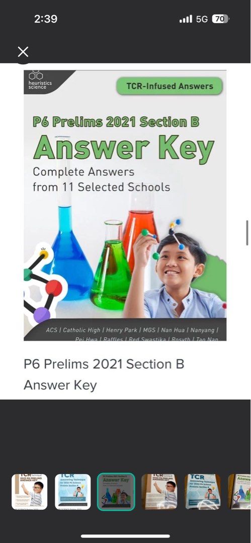 Heuristics Science 2021 2022 P6 Prelim Answer Key (PSLE preparation model answer), Everything ...