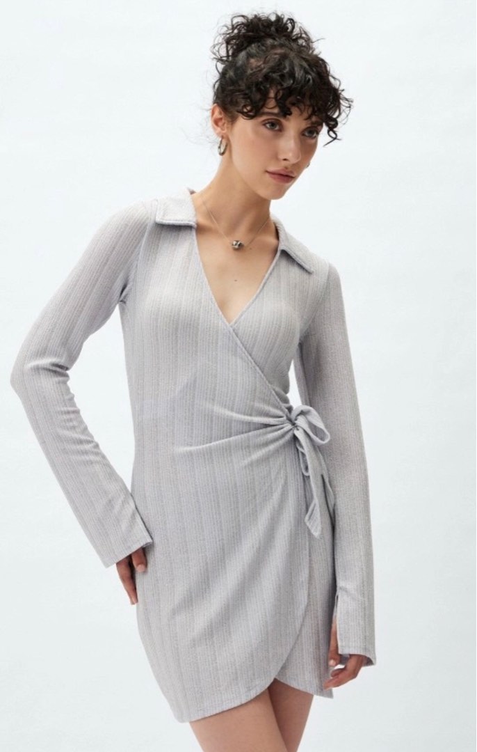 Shimmer Wrap Around Dress H& M Divided Brand, Women's Fashion, Dresses ...